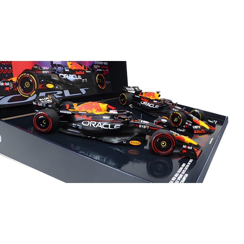 Minichamps 1/18 Red Bull Racing RB19 2 Car Set F1 RB19 No.1 Qatar GP ...